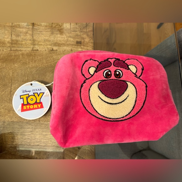 Disney | Bags | Toy Story Lotso Plush Cosmetic Makeup Bag Pink | Poshmark